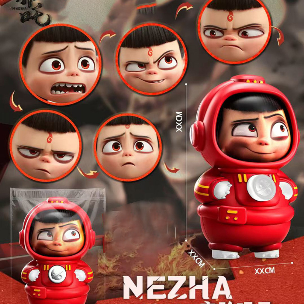 Creative Nezha Face Changing Toy Funny Emoji Decompression Face ...