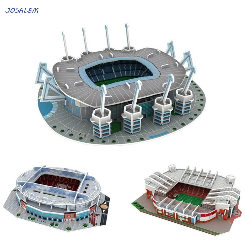 JOSALEM Miniature Football Stadiums, DIY Assemble 3D Soccer Stadium ...