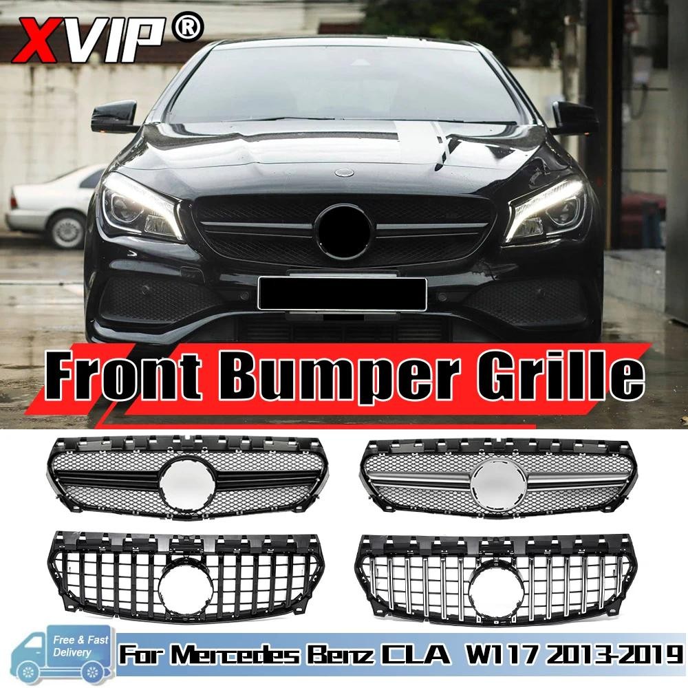 Chrome Silver AMG Style Front Bumper Grille For Mercedes Benz CLA-Class ...