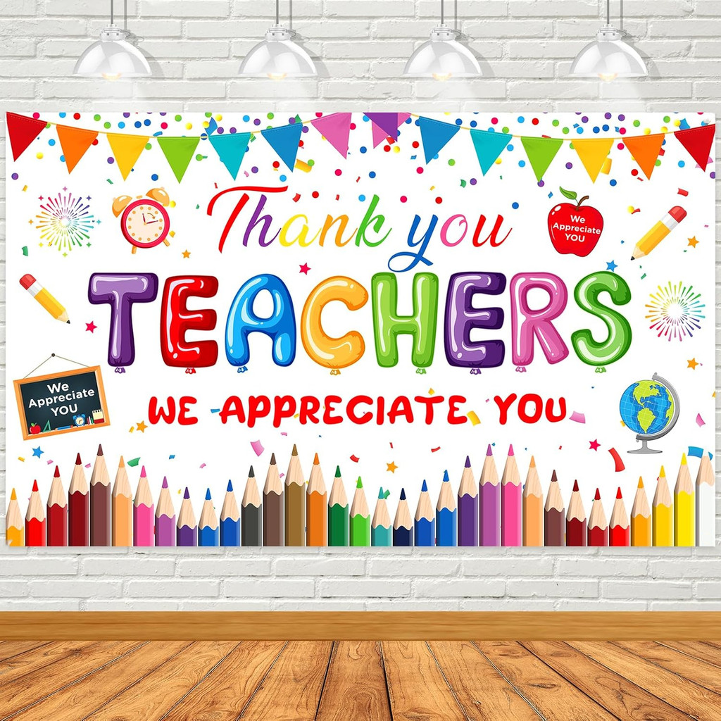 Thank You Teachers Photography Backdrop Teachers Appreciation Week ...