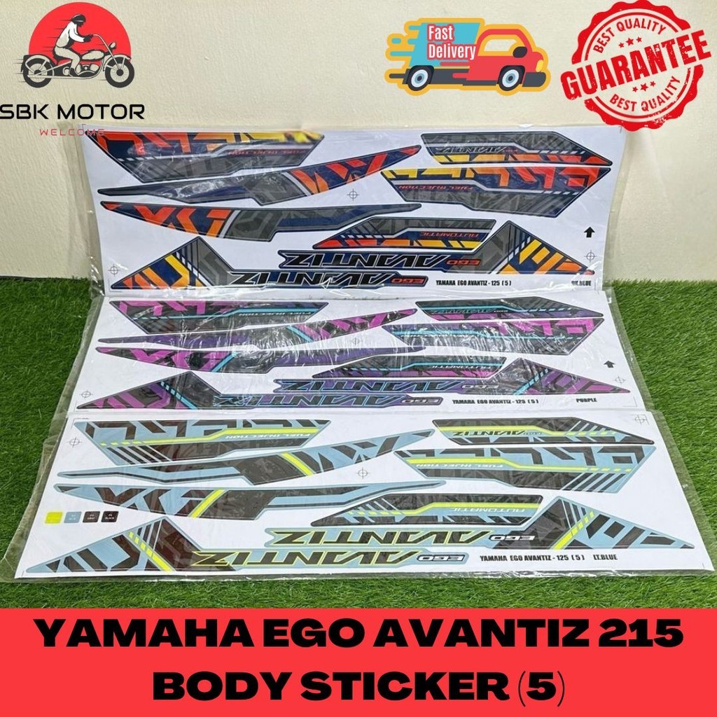 🔥【SBK MOTOR】YAMAHA RGO Avantiz 215 Body Sticker | Dark Blue / Purple ...
