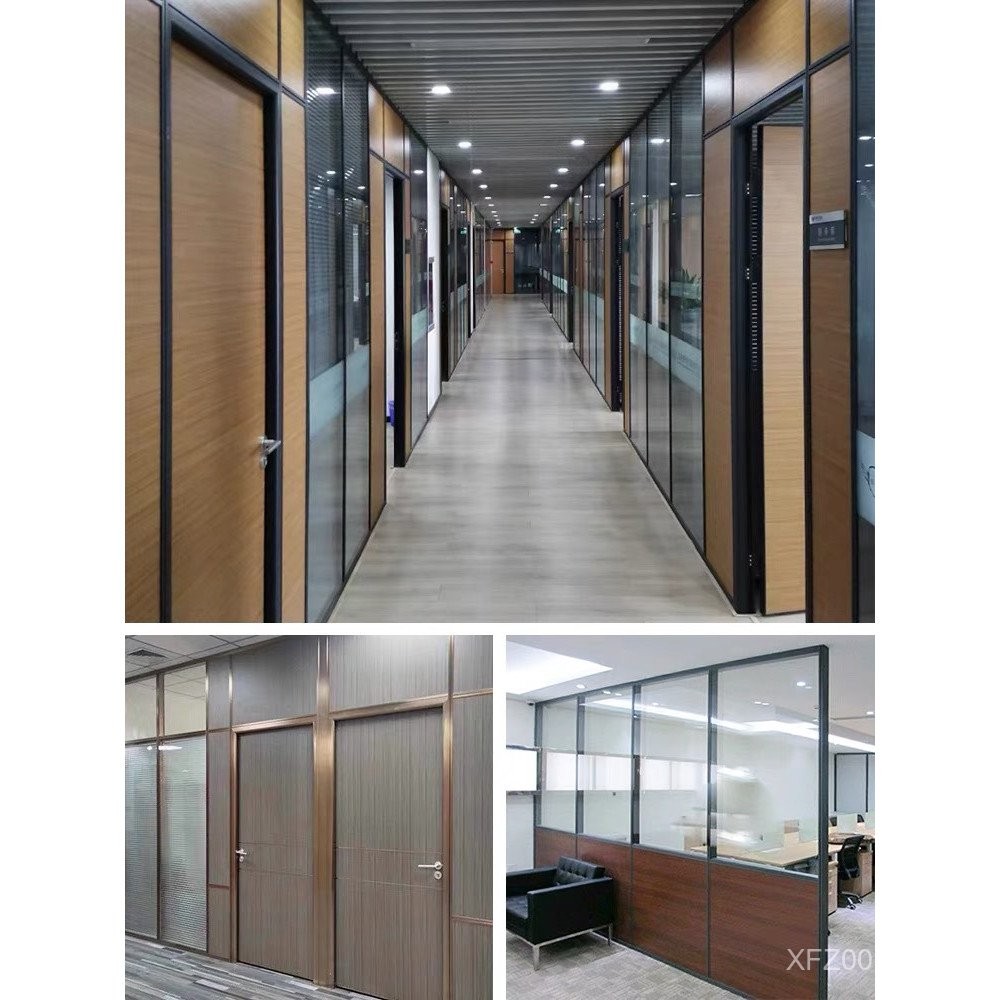 High Partition Glass Aluminum Alloy Office Finished Tempered Glass ...