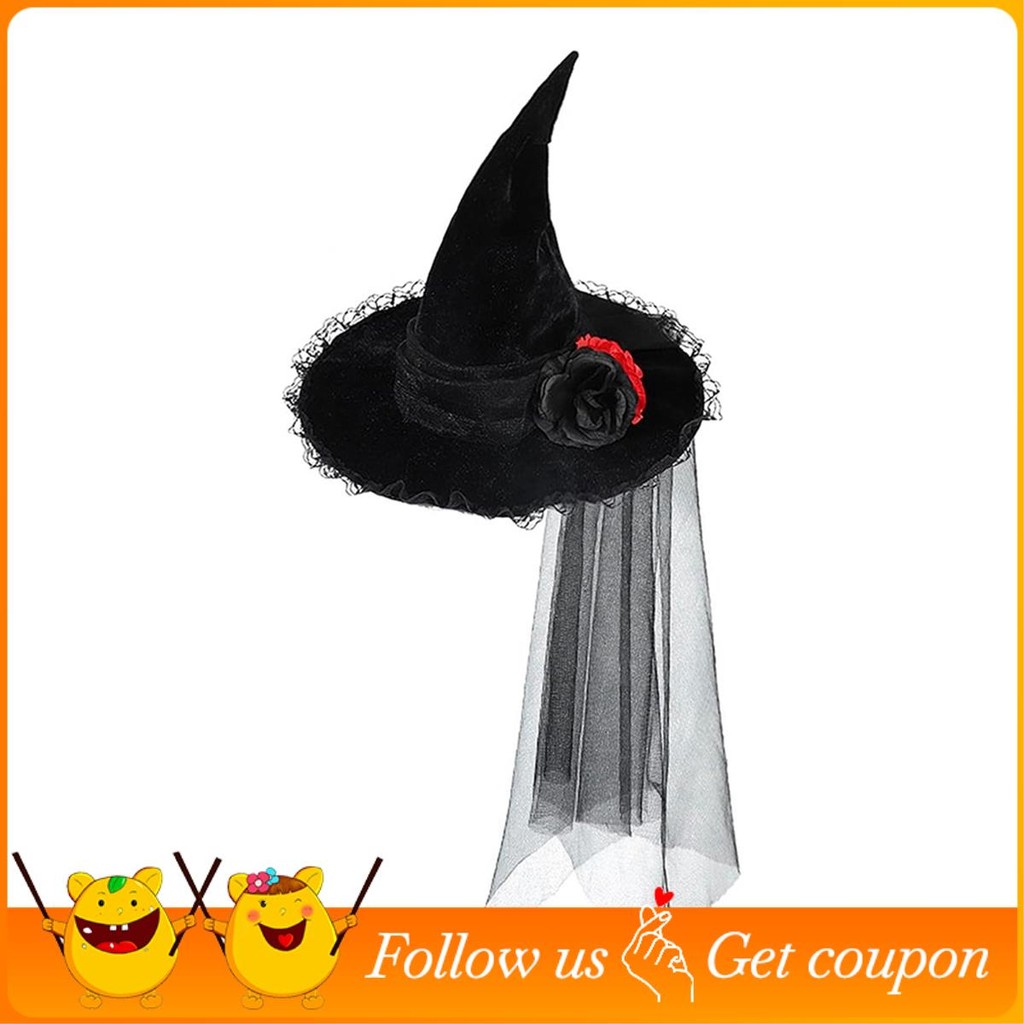 Adult Punk Witch Hat,Halloween Costume Wizard Hat Magician Pointed Cap ...