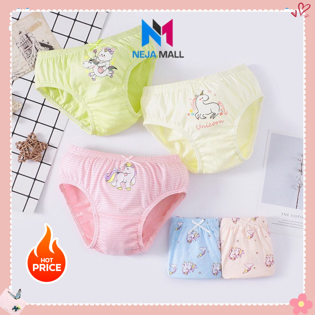 NEJA Ready Stock 2Y-12Y Baby Girls Underwear 5pcs Seluar Dalam Budak ...