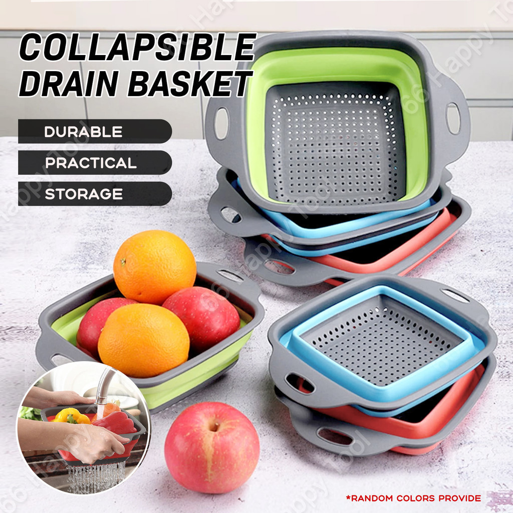 Multifunctional Collapsible Drain Basket Straining Washing Fruit ...