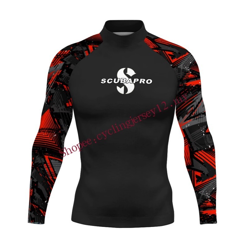 SCUBAPRO Men'S Surfing Rashguard Long Sleeve Shirts Uv Protection ...