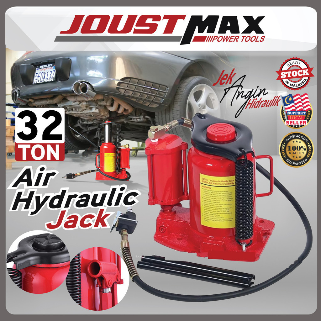 32TON Heavy Duty AIR Hydraulic Pneumatic Hydraulic Bottle Jack With ...