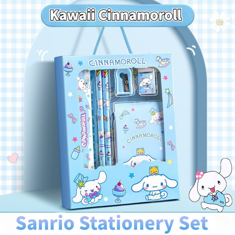 Sanrio Stationery Set Anime Cartoon Hello Kitty Cinnamoroll Kuromi My ...