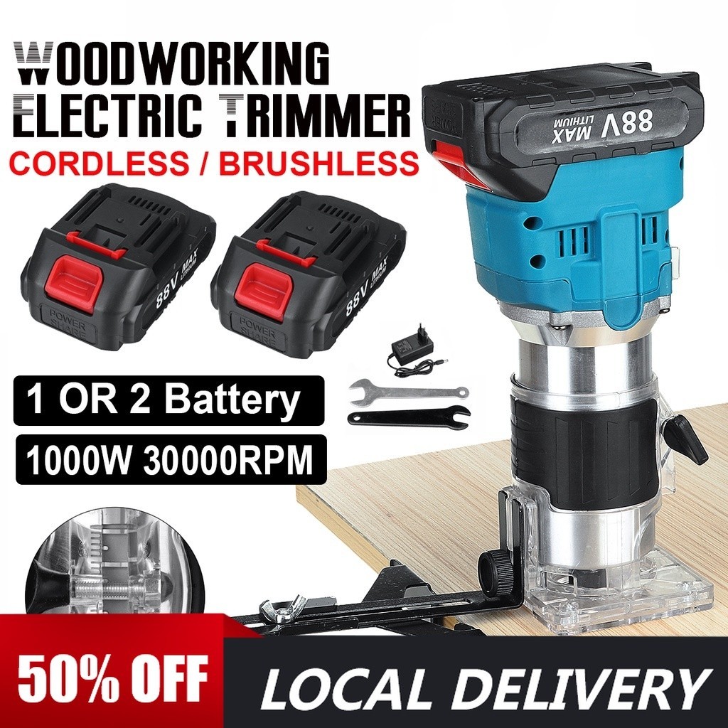 88V 30000RPM 6 Speeds Electric Trimmer Brushless Cordless Rechargeable ...