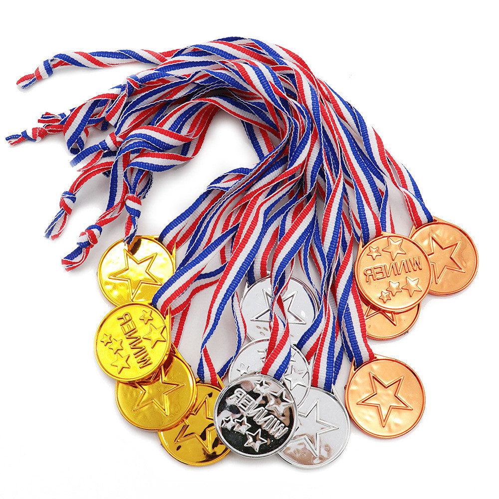 Children Plastic Medal Toy Electroplating Gold Medal Games Student ...