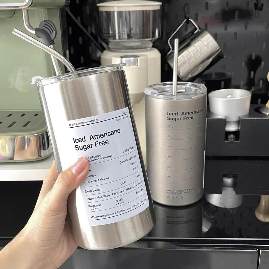 Cawan Kopi Americano Ais Besar Keluli Tahan Karat Panas Cawan berguna ...