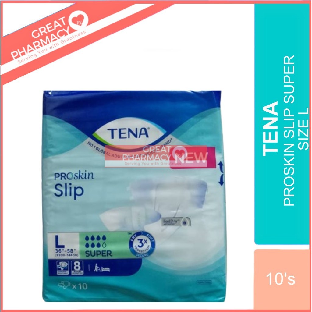 TENA PROSKIN SLIP SUPER L 10’S | Shopee Malaysia