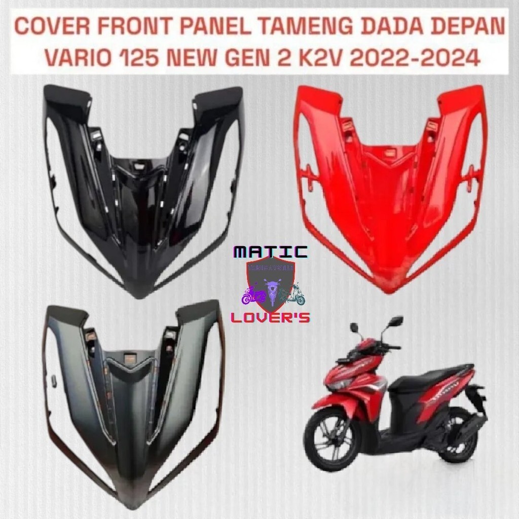 MERAH Cover front panel front chest shield vario 125 new K2V 2022 2023 ...