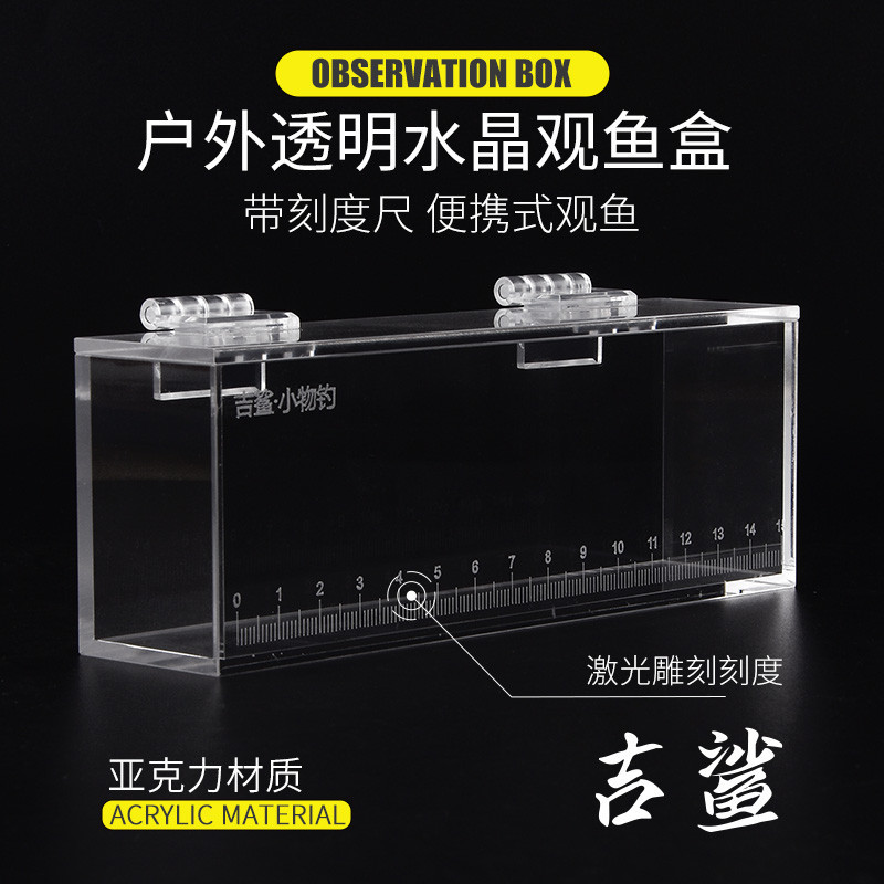 Observation Fish Box Small Things Fishing Transparent With Scale ...