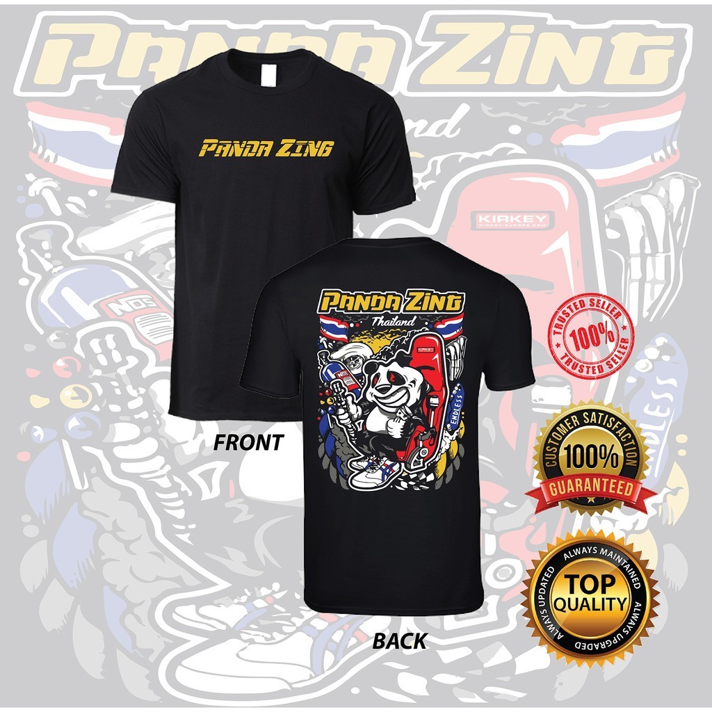 Tshirt Panda Zing Thailook Design 2 Roundneck 100% Cotton Readystock | Shopee Malaysia