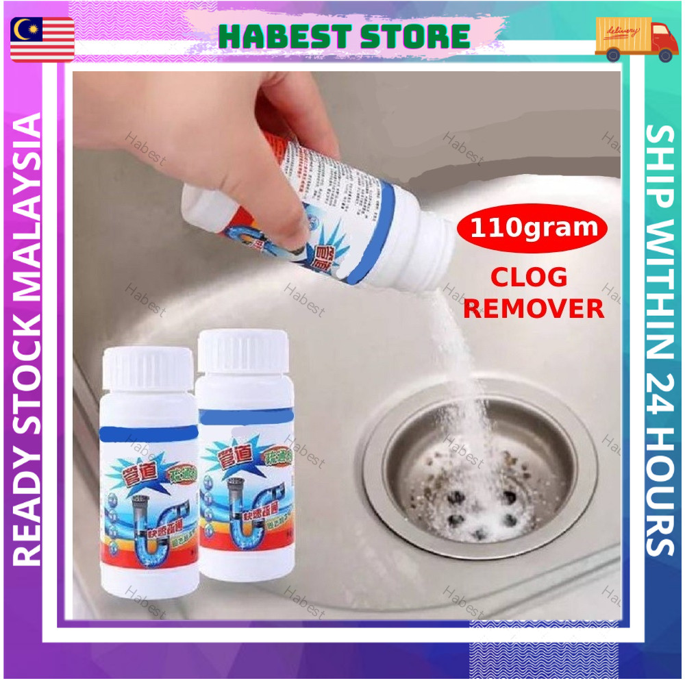 [110Gram] Clog Remover Drain Pipe Basin Cleaner Clogged Drainage ...