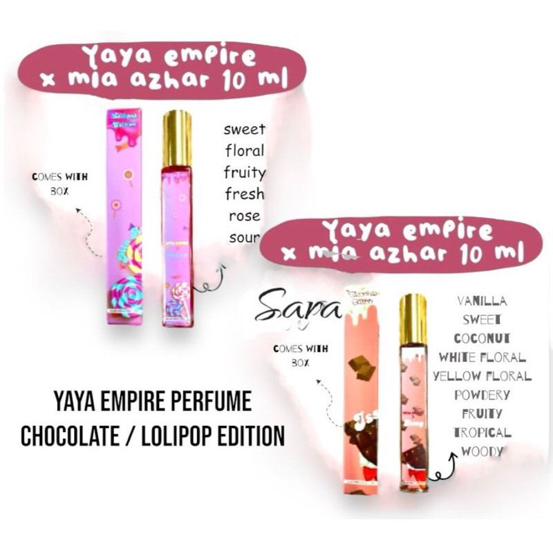 YAYA EMPIRE PEN PERFUME 10ml lollipop & chocolate edition | Shopee Malaysia