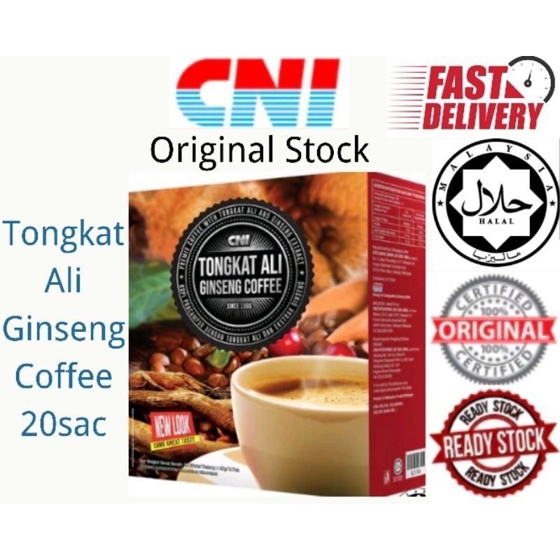 CNI Tongkat Ali Ginseng Coffee (15 sticks x 20g) - Kopi Pra Campuran ...