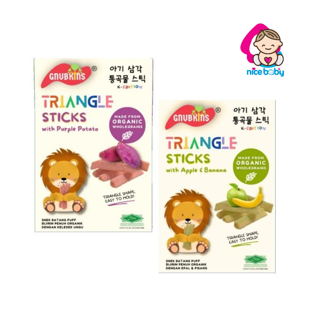 Gnubkins Organic Triangle Sticks Batang Segi Tiga Organik (6m) | Shopee ...