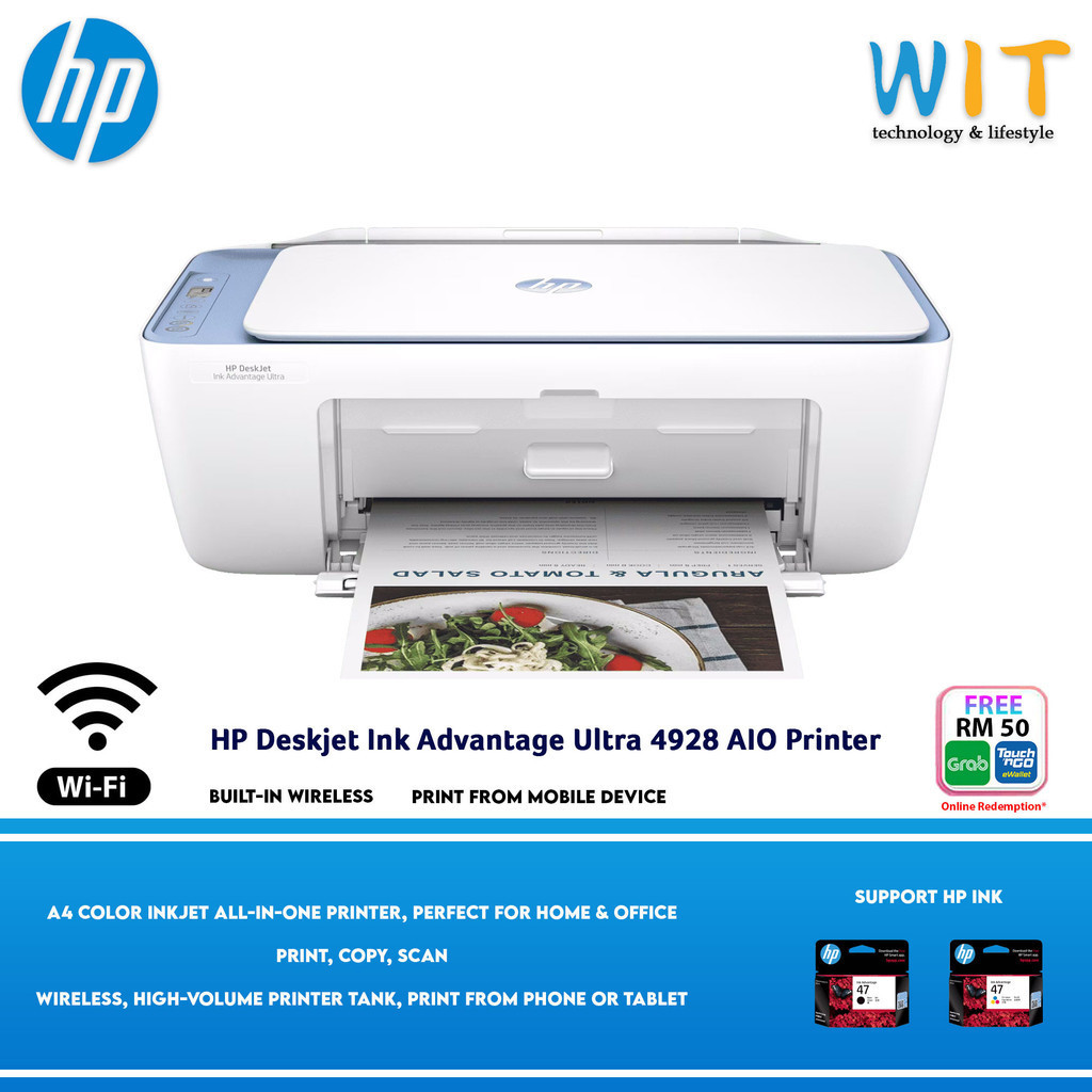 HP DeskJet Ink Advantage Ultra 4928 All-in-One Printer /Print/Scan/Copy ...
