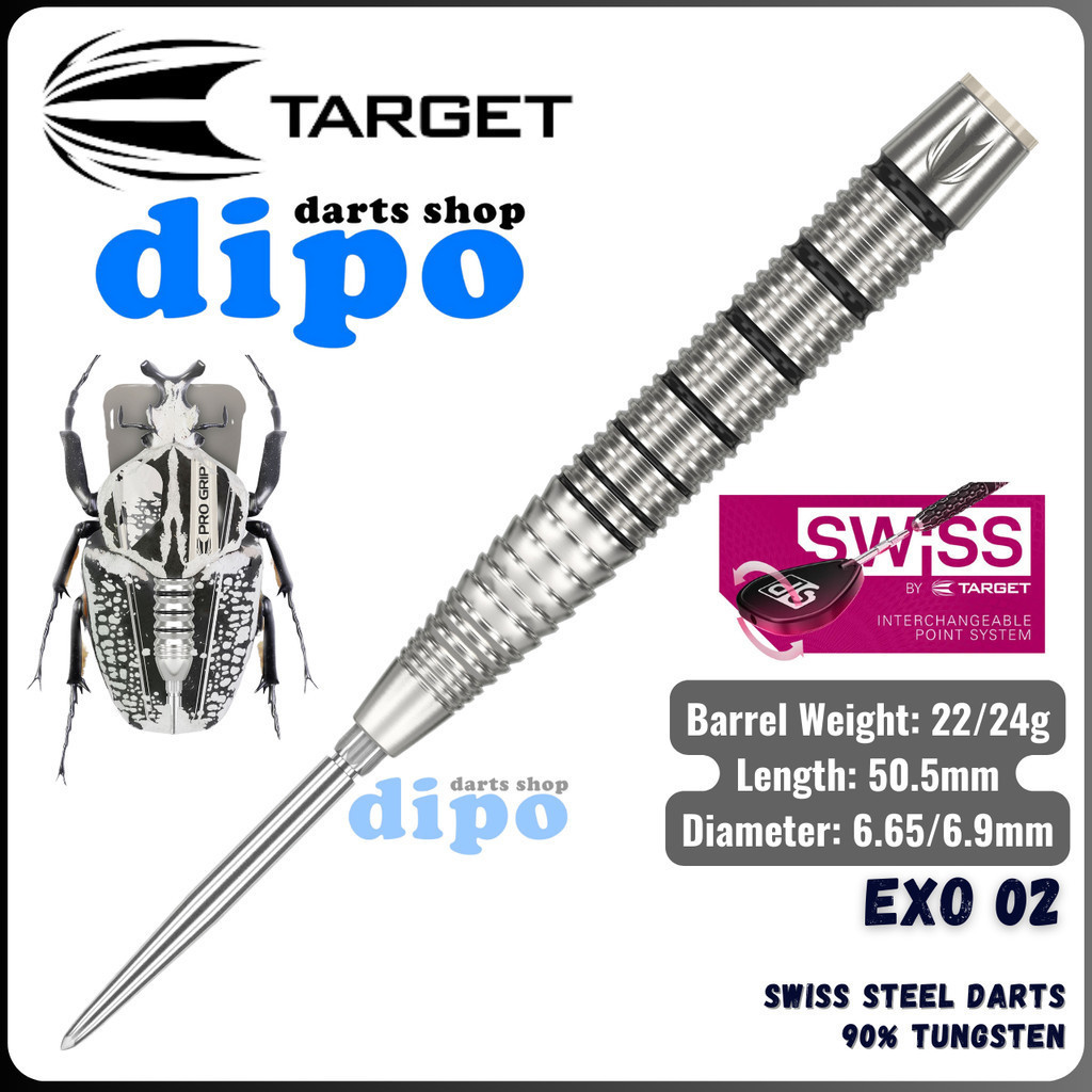 TARGET EXO 02 (90% Tungsten) - TARGET Swiss Steel Darts | Shopee Malaysia