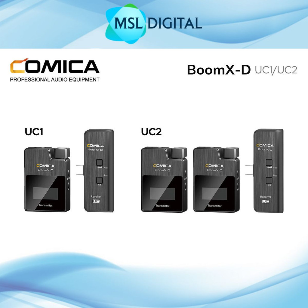 Comica Audio BoomX-D UC1 UC2 Ultracompact Digital Wireless Microphone System for Android ...