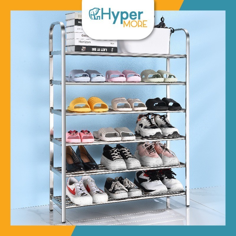 HYPERMORE Rak Kasut Stainless Steel Rack Shoe Rack Shoe Storage Rack ...