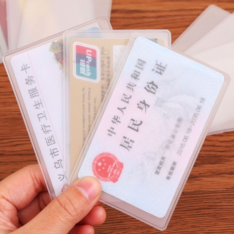 PVC Card Cover IC License Bank id Card Cover Holder Sampul Plastic ...