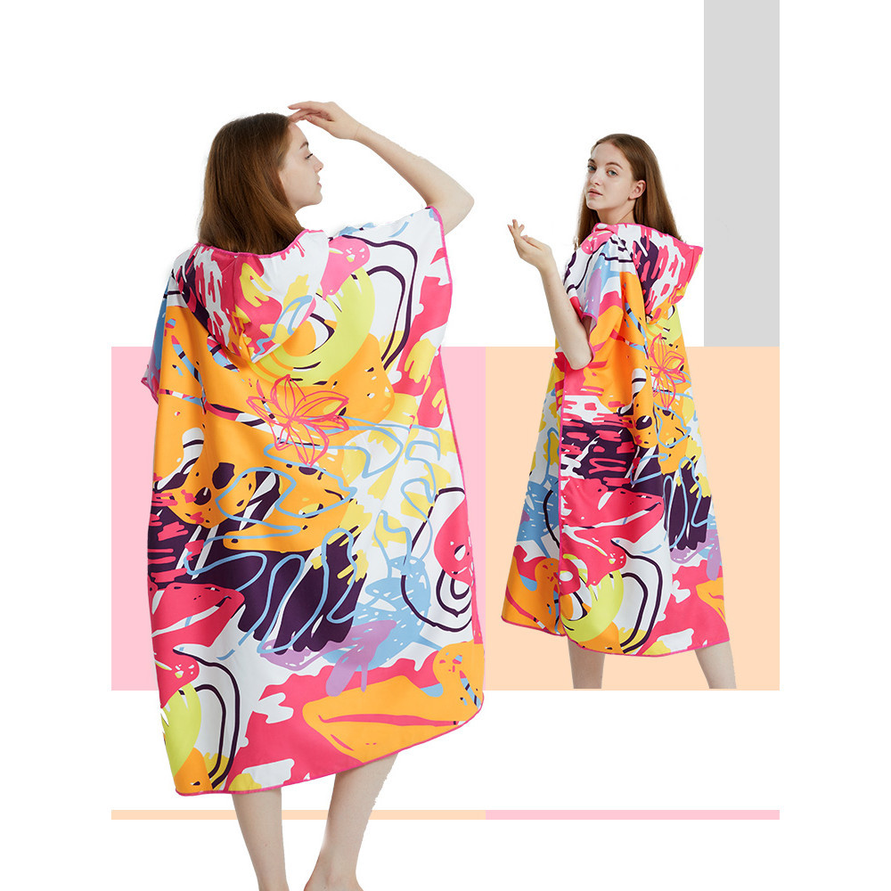 Surf Poncho Towel Poncho Quick-Dry Towel Hoodie Microfiber Beach Robe ...