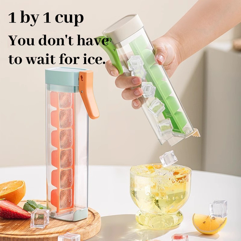 Creativity Ice Cube Tray Easy Demold Ice Maker with Handle Single Hand ...