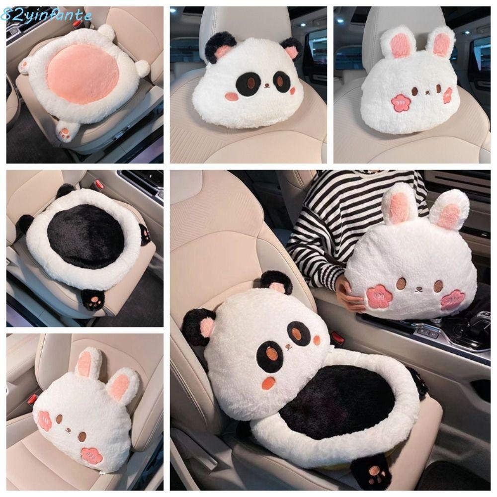 YINFANTE Cartoon Plush Rabbit Lumbar Support, Rabbit Panda Rabbit Plush ...