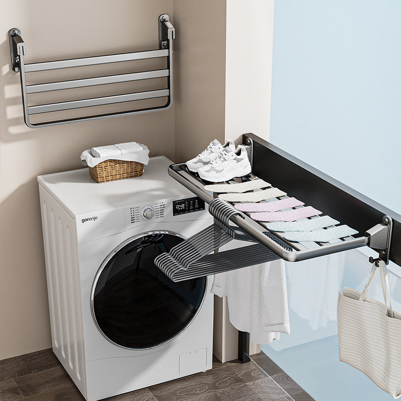 Balcony Foldable Drying Rack Shoe Drying Rack Perforation-Free Window ...