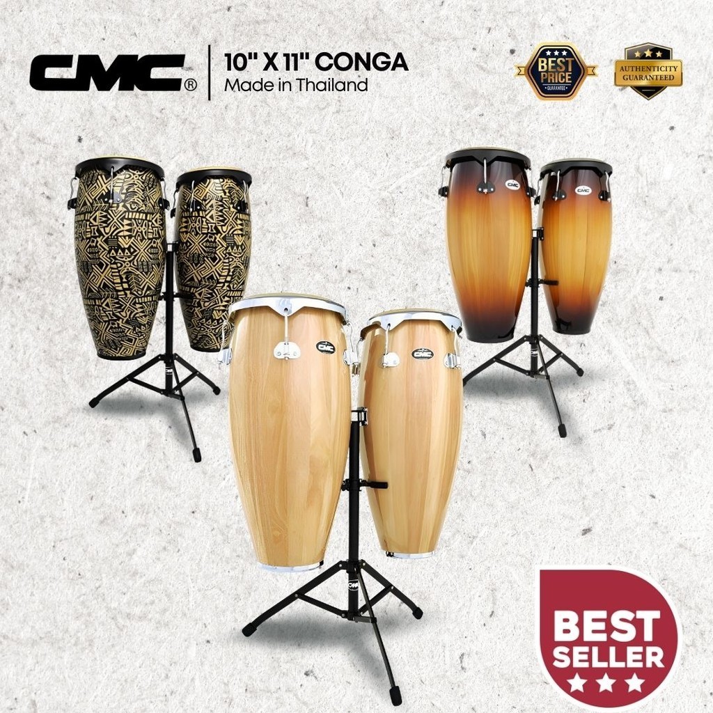 CMC Conga Drum 10 inch x 11 inch with Conga Stand (Made in Thailand ...