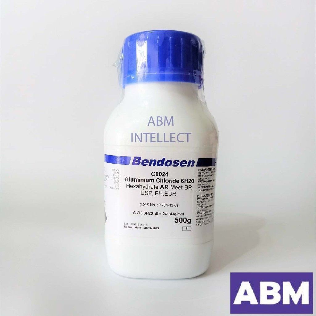 Aluminium Chloride Hexahydrate (6H2O) AR, Bendosen (500g) CAS No 7784 ...