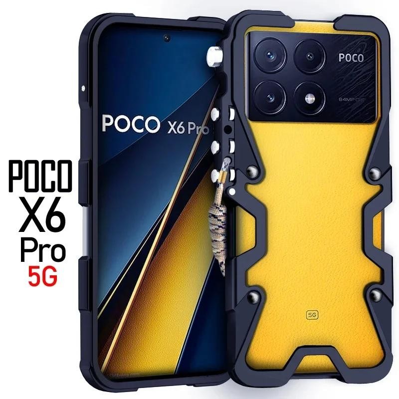 New! Armor Metal Aluminum Phone Cases Bumper For Poco F6 F5 X7 X6 X5 M6 ...