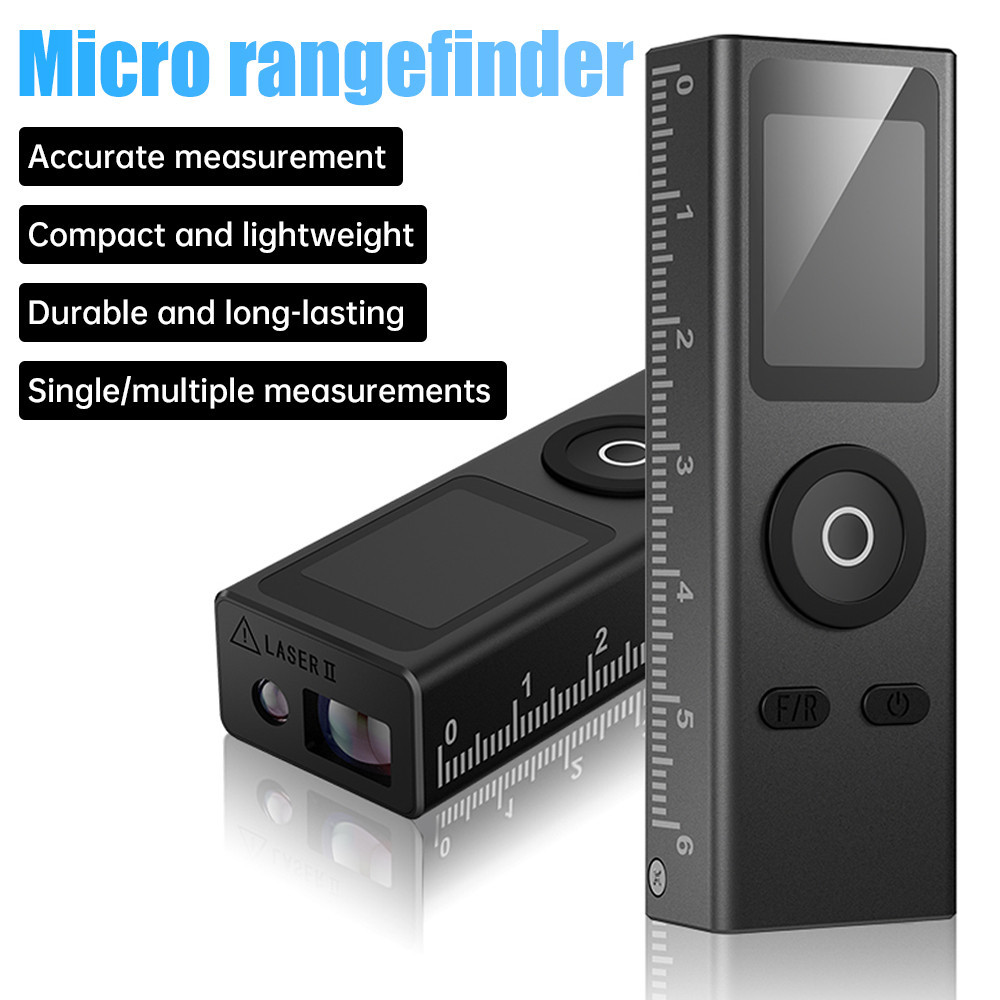 VOKTTA 30M Mini Laser Rangefinder Digital Tape Measure Laser Ruler USB ...