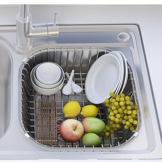 Kitchen Sink Drain Basket 304 Stainless Steel Vegetable Wash Basin ...