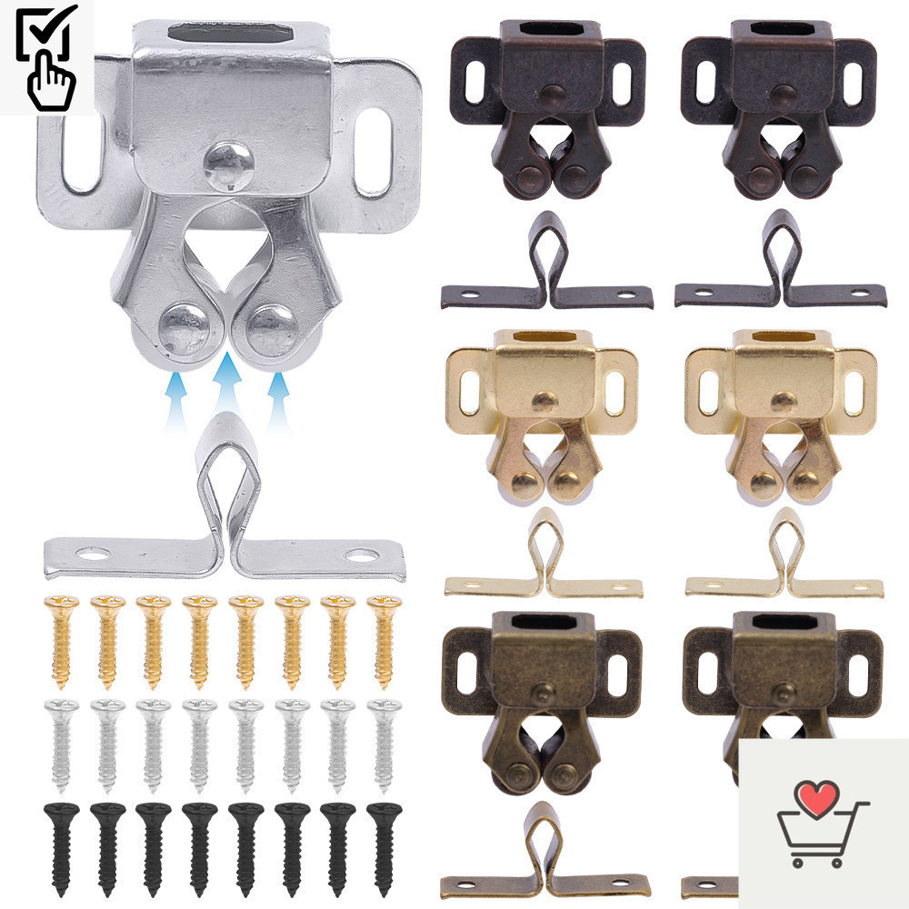MBR 4Sets Simple Multifunctional Door Cabinet Catch Latches Double ...