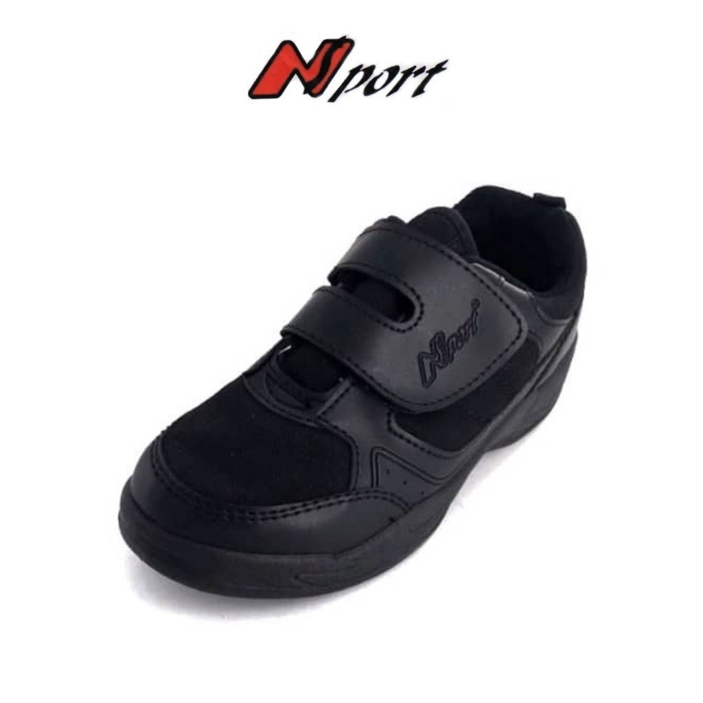 Nsport Kids/Youth Unisex Black Hook & Loop School Shoes 359/459/559 ...