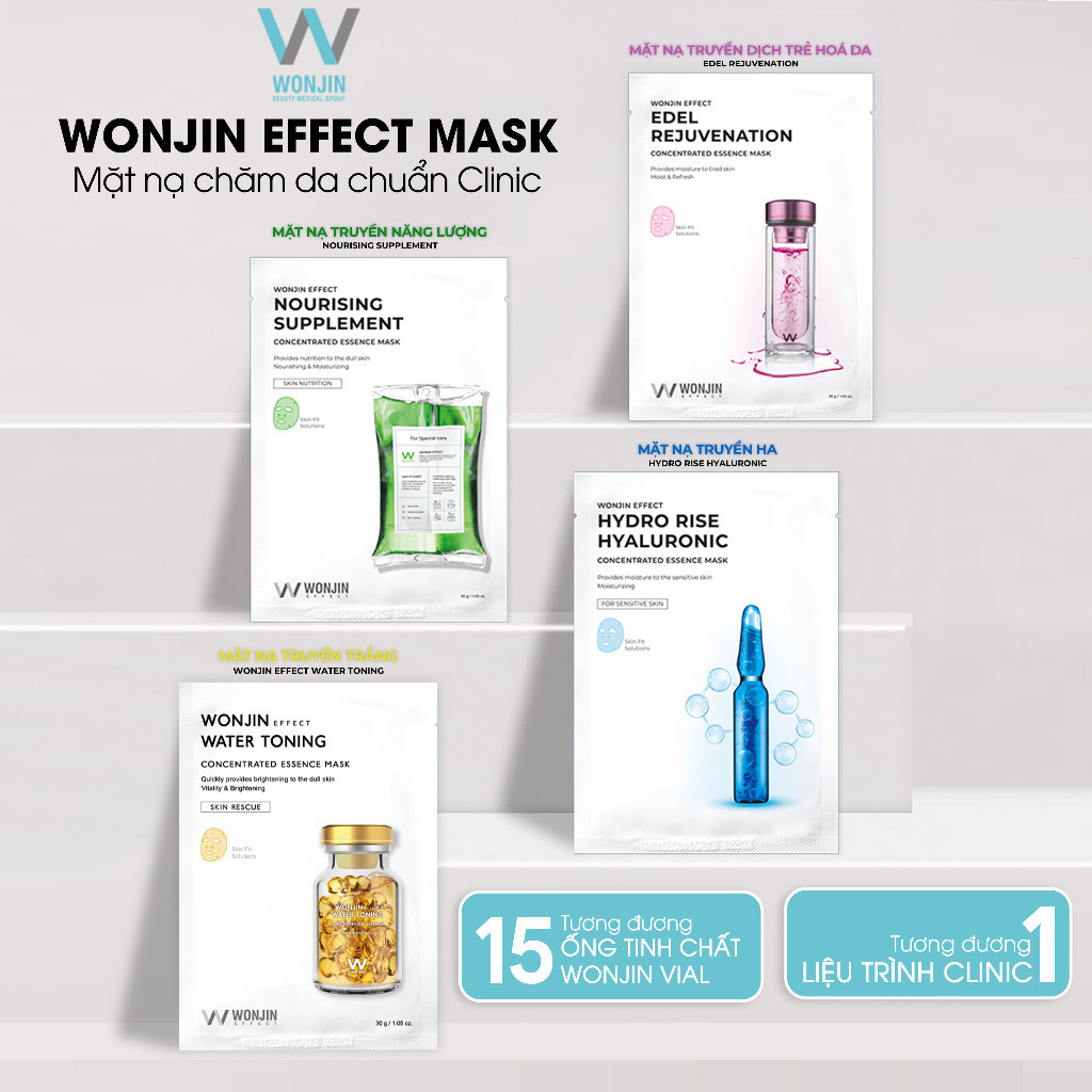 Box of 10 WONJIN EFFECT Masks to moisturizing and brightening faces (Mix flavor) | Shopee Malaysia