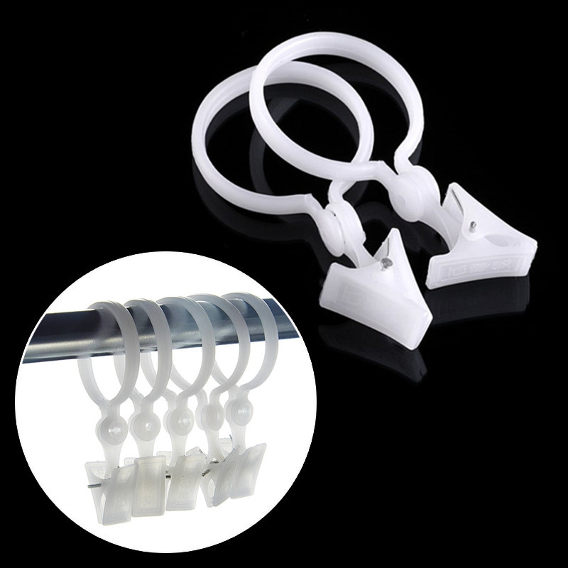 10pcs Curtain Clip Multi-function House Clips Safety Plastic Ring ...