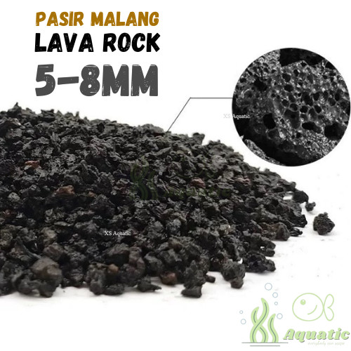 Aquarium Black Lava Rock Gravel Substrate Pasir Malang Hitam 5-8mm ...