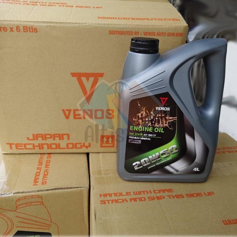 VENOS SAE 20W50 JAPAN TECHNOLOGY API SM/CF PREMIUM MINERAL ENGINE OIL ...