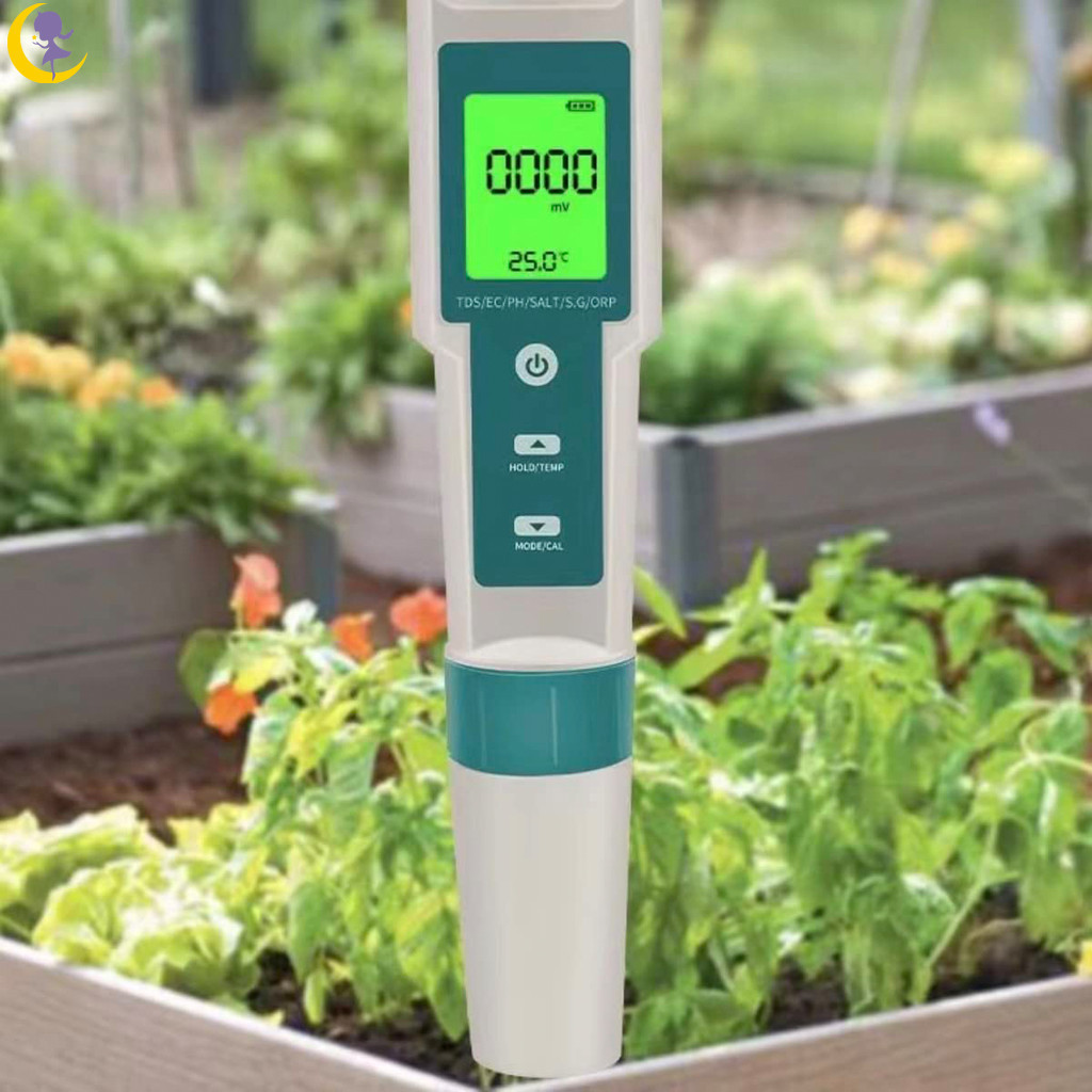 Digital PH Tester Pen, 7 in 1 TDS/PH/ORP/EC/Temp/Salt/S.G PH Meter ...