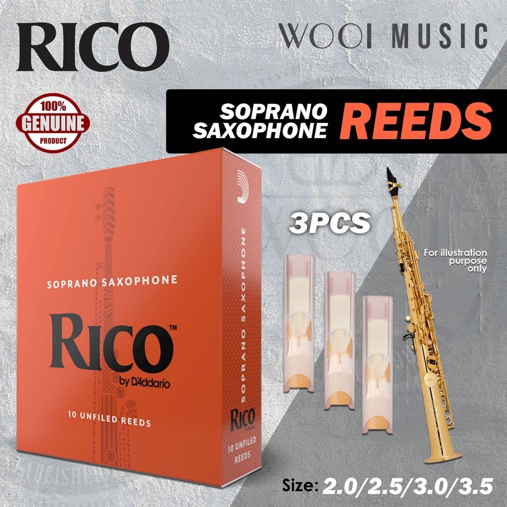 Rico By Daddario Soprano Saxophone Reeds / Soprano Sax Reeds | Shopee ...