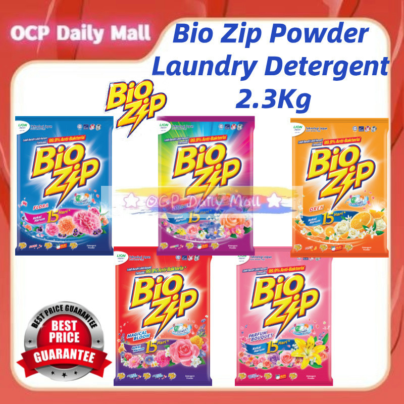 READY STOCK‼️ Bio Zip Serbuk Pencuci Baju 2.3kg (Magical Bloom/Flora ...