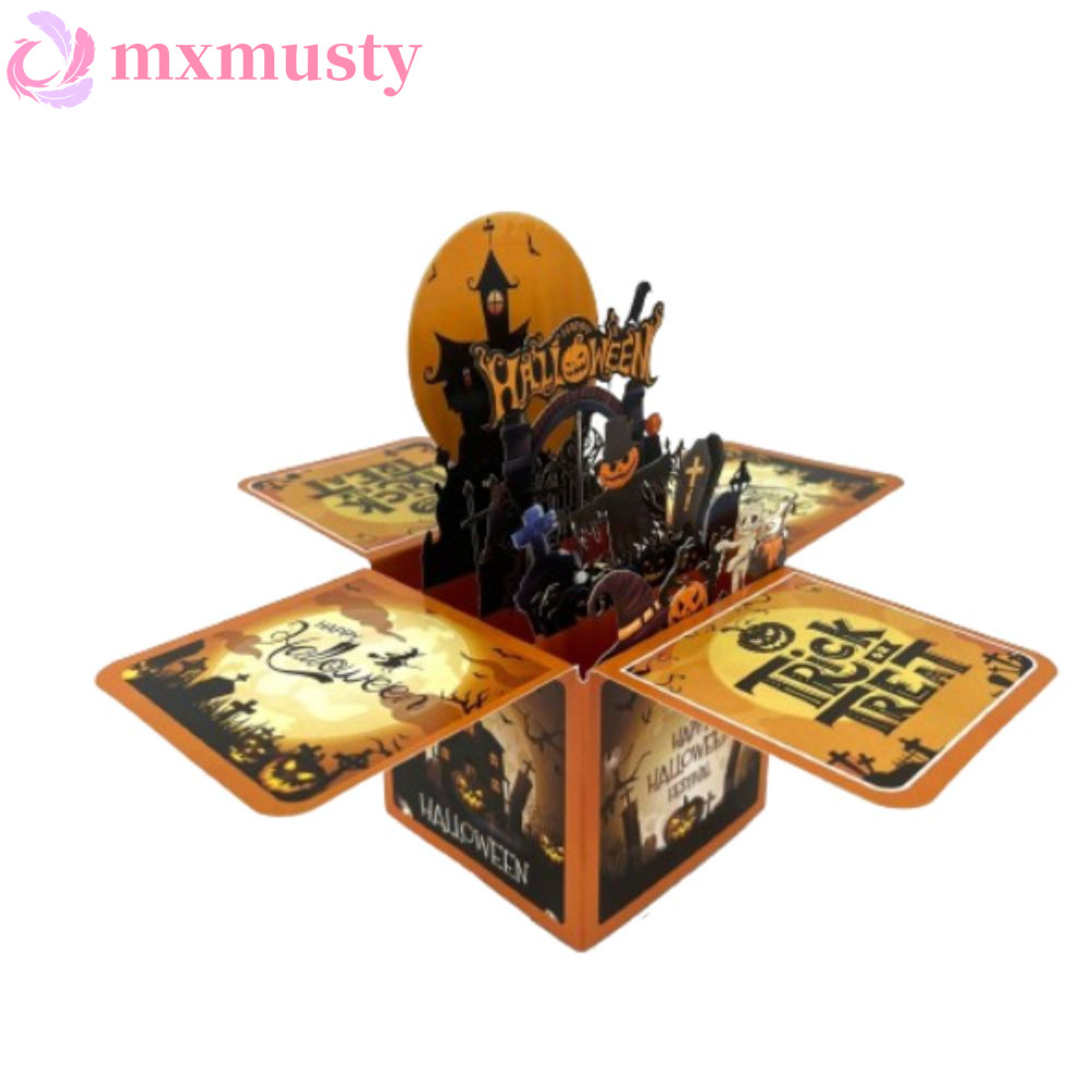 MXMUSTY Halloween 3D Pop-Up Greeting Card, Funny Handmade Greeting Card ...