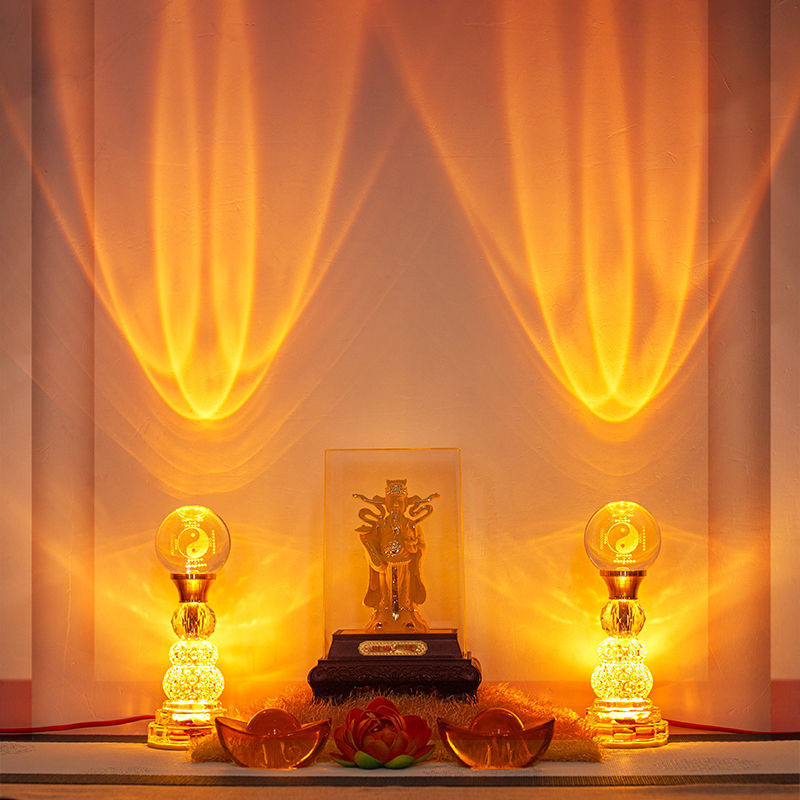 Led Crystal Lotus Lamp God of Wealth Lamp Guanyin Lotus Lamp 2024 New ...