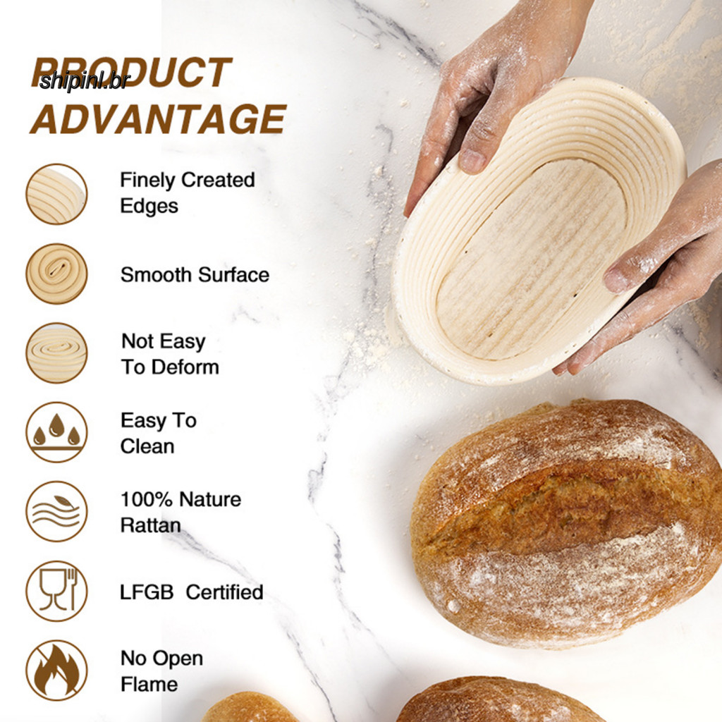 SP* Fermentation Basket for Bread Banneton Bread Proofing Basket Set ...