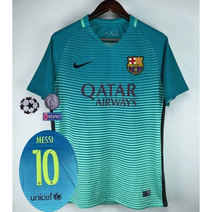 [Retro Issue] 16 17 Barcelona basa third MESSI NEYMAR JR soccer jersey ...